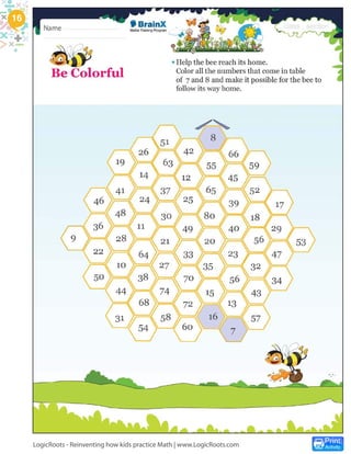 Multiplication table Board Game - Monster Sock Factory. 8 times more ...