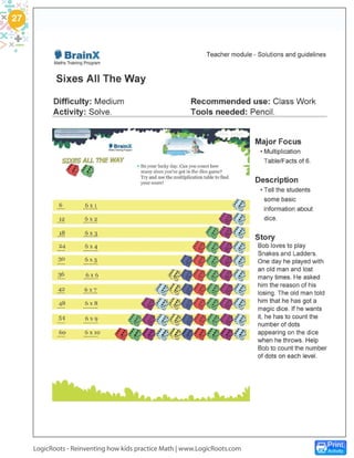 Multiplication table Board Game - Monster Sock Factory. 8 times more ...