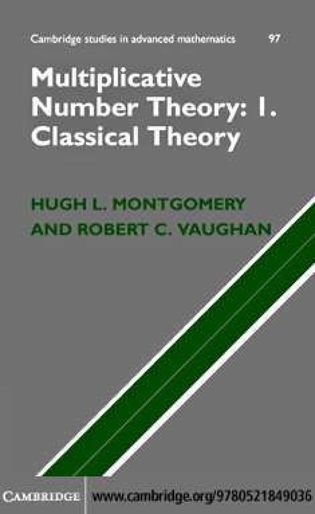 Multiplicative number theory i.classical theory cambridge | PDF | Physics | Science