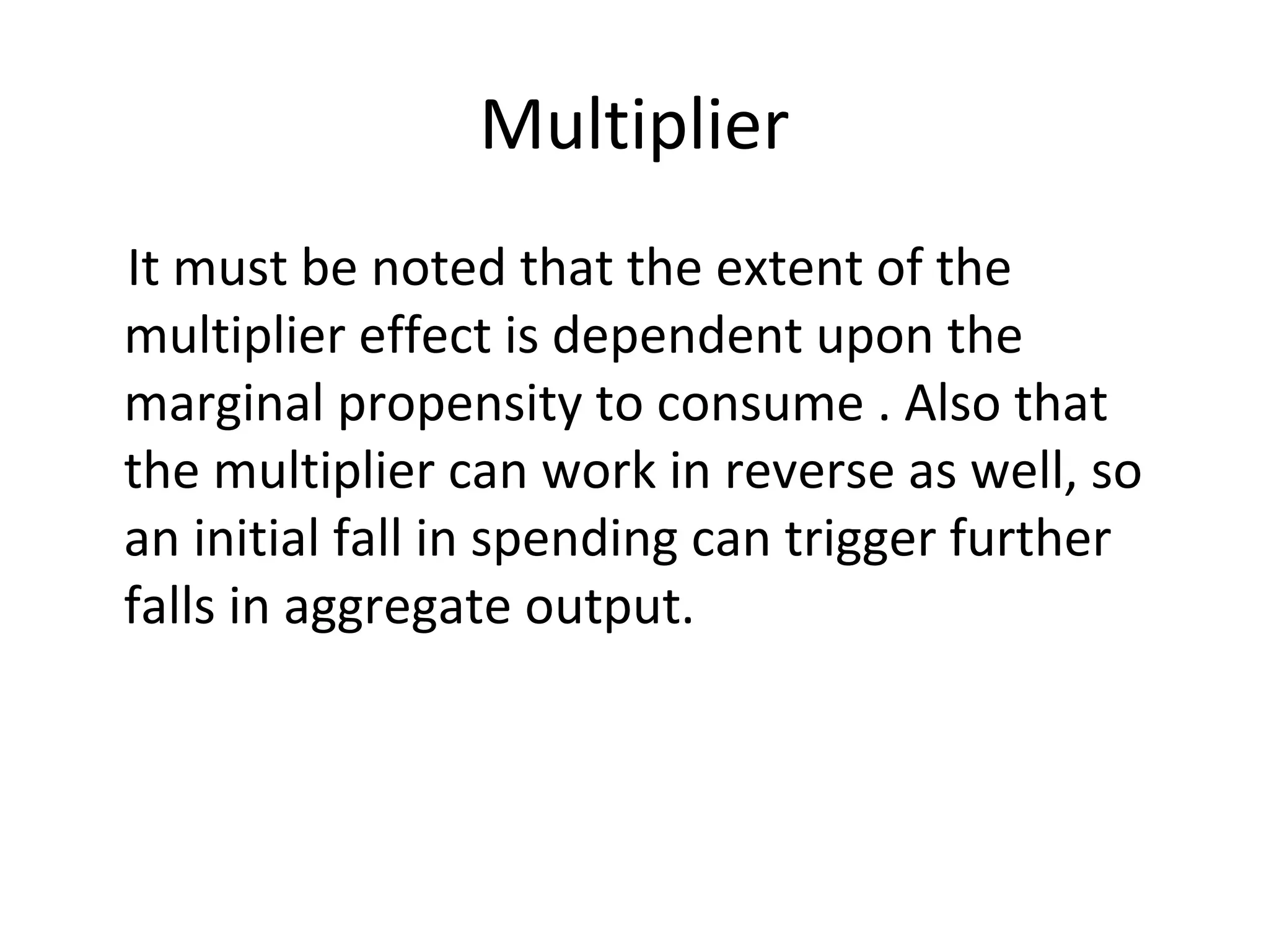 Multiplier analysis | PPT