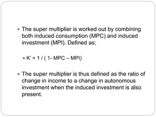 Investment Multiplier and Super multiplier | PPTX