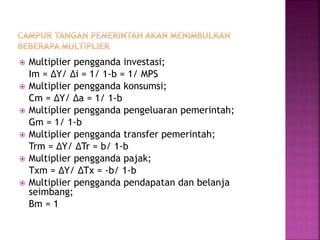 Multiplier dari kebijakan fiskal | PPTX