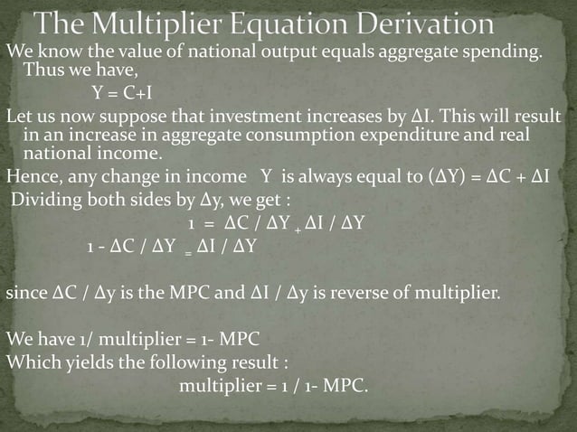 Multiplier Model in macro economics | PPTX | Stocks and Bonds ...