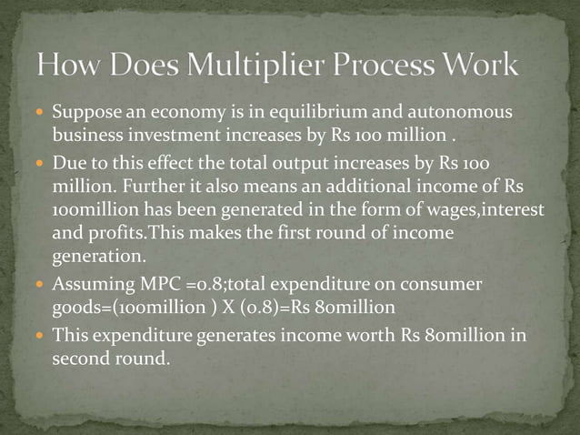Multiplier Model in macro economics