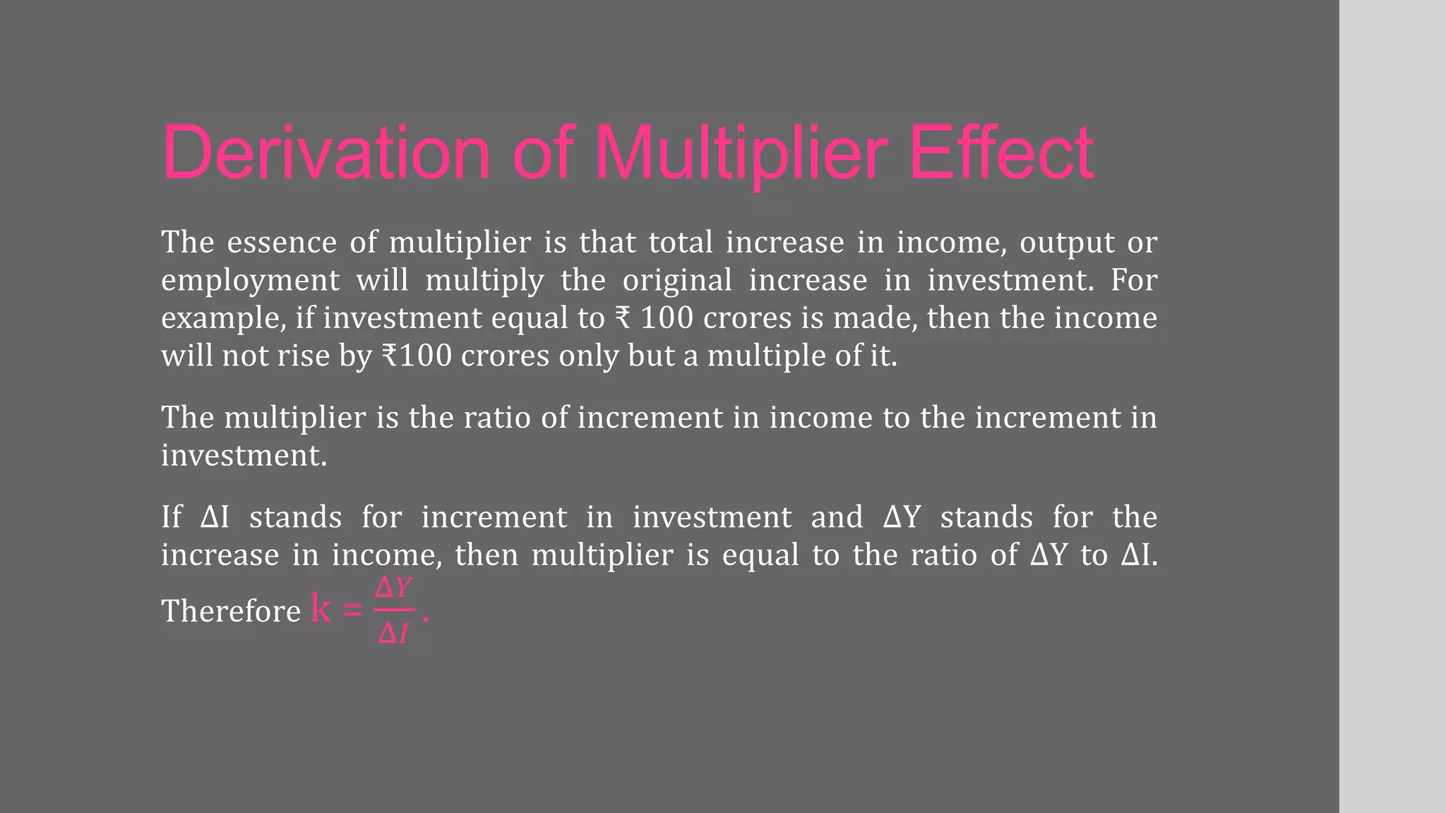 Multiplier Effect - Micro Economics | PPTX