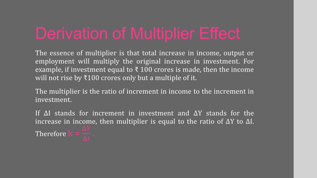 Multiplier Effect - Micro Economics | PPTX | Business Accounting ...