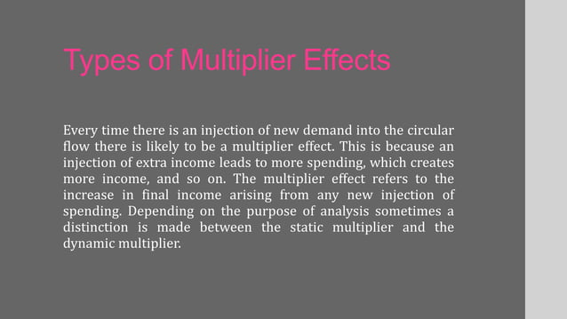 Multiplier Effect - Micro Economics | PPTX | Business Accounting ...