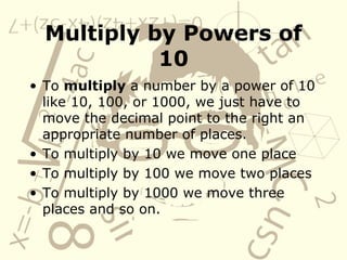 Multiply And Divide Decimals By Powers Of 10 | PPT