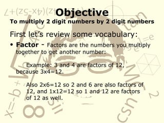 Multiply Two-Digit Numbers | PPT