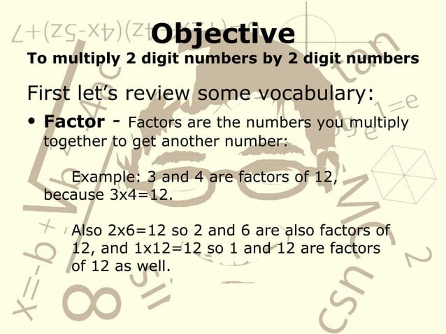 Multiply Two-Digit Numbers | PPT