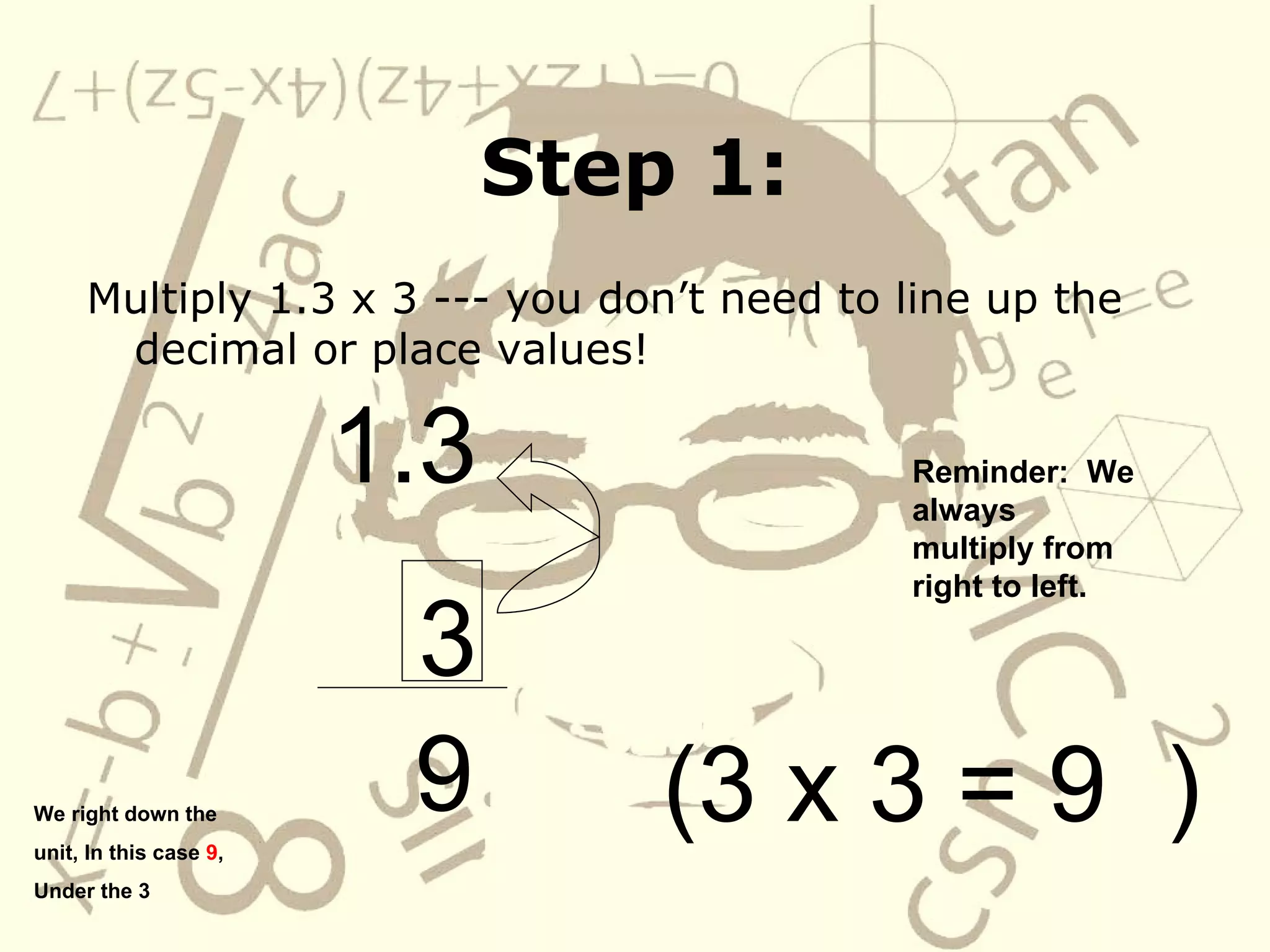 Mulitply Whole Numbers and Decimals | PPT