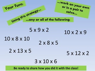 Multiply 3 single digit numbers | PPTX