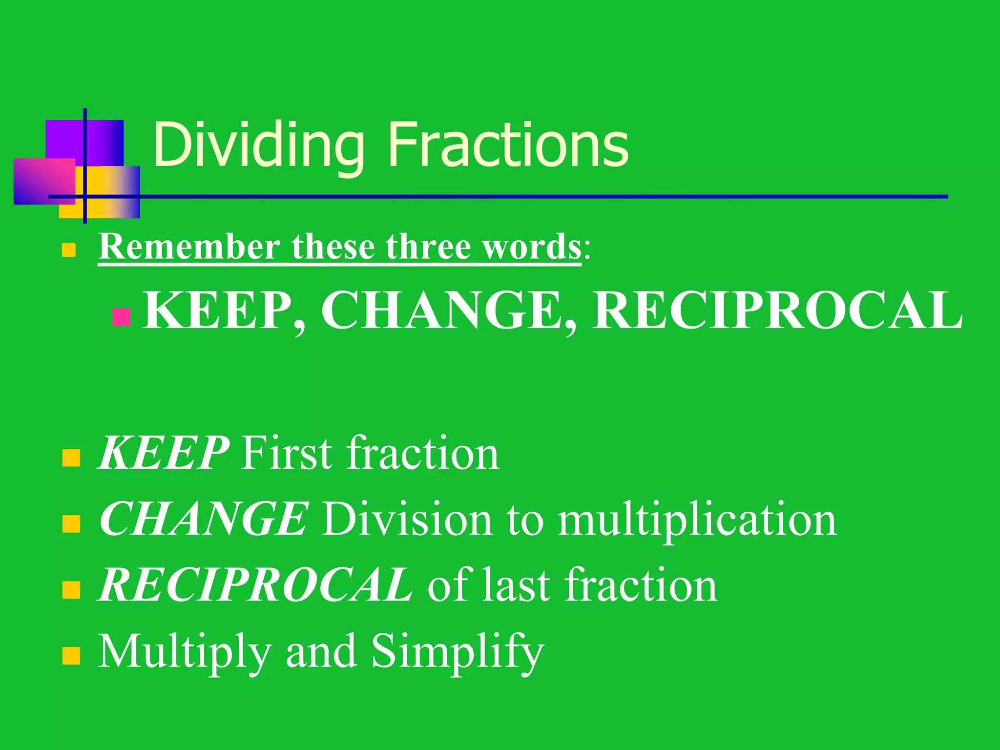 Multiply and divide fractions | PPT