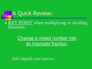 Multiply and divide fractions | PPT