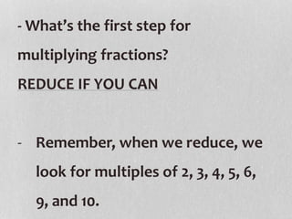 Multiply & Divide Fractions | PPTX
