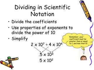 Multiply divide scientific notation edmodo 2013 14 | PPT