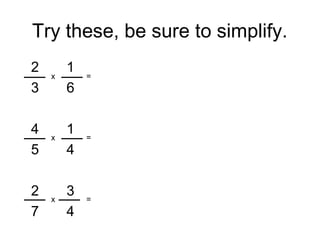 Multiply fractions algorithm1 | PPT