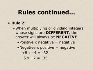 multiplying-and-dividing-integers 202.ppt | Homework and Study | Education