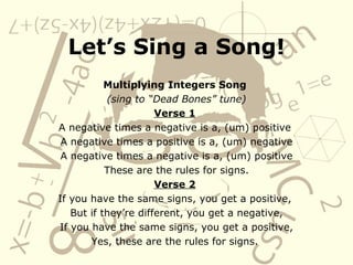 Multiplying and Dividing Integers | PPT