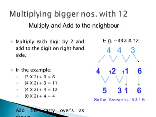 Multiplying Numbers By 11 To 19 | PPT