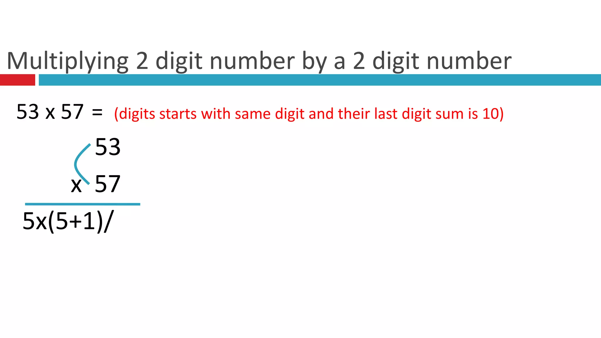Multiplying a 2 digit number by a 2 digit number special multiplication - Vedic Maths Training ...