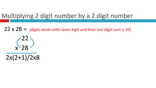 Multiplying a 2 digit number by a 2 digit number special multiplication ...