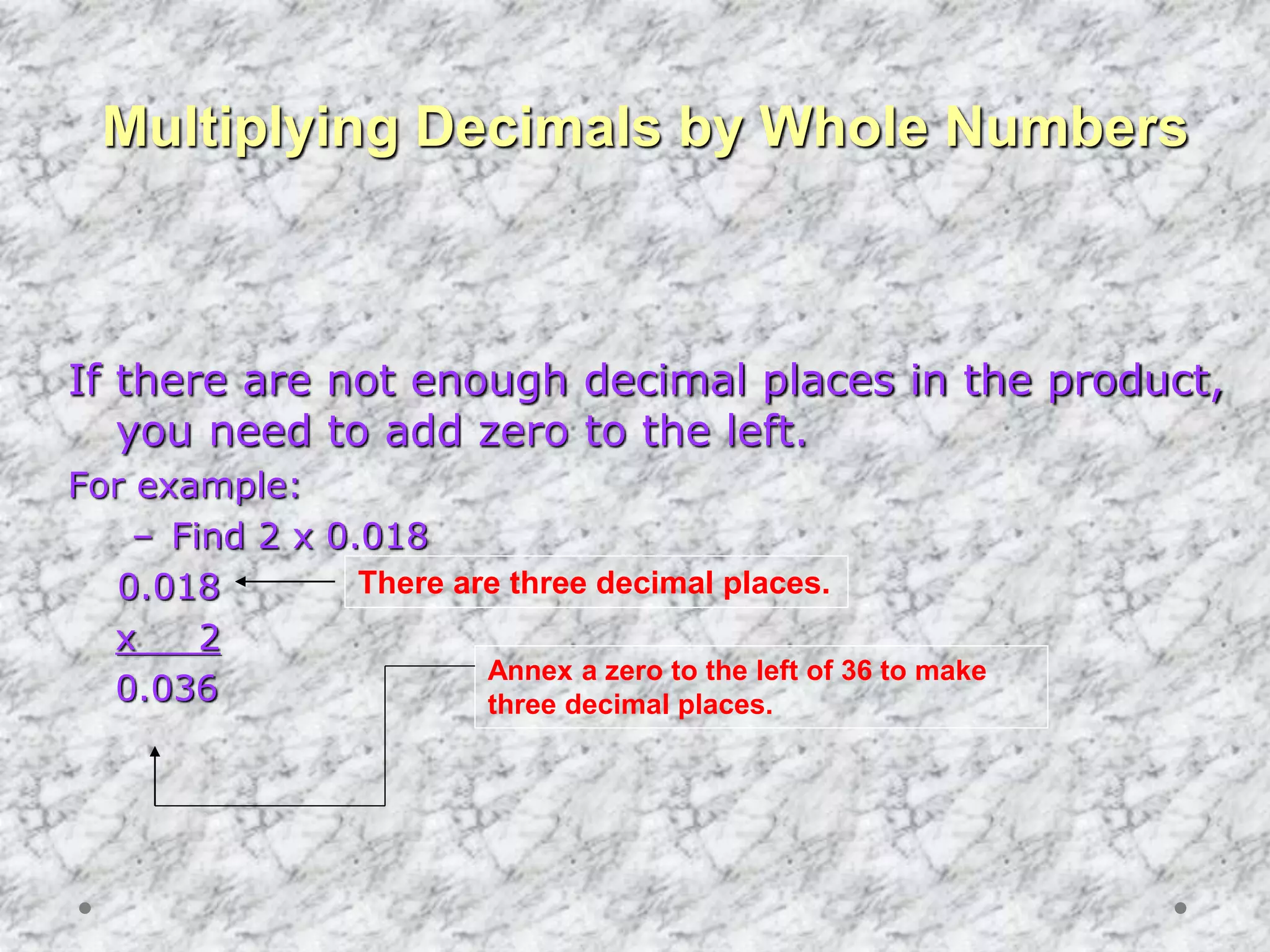 Multiplying and dividing decimals | PPSX