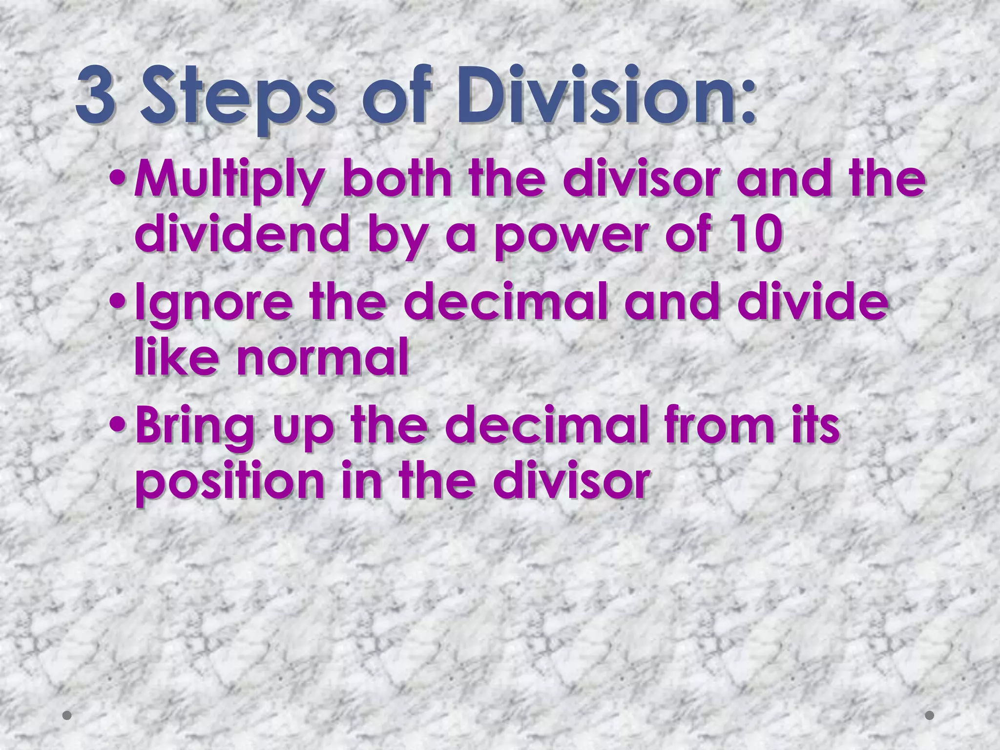 Multiplying and dividing decimals | PPSX