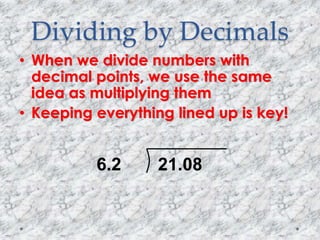 Multiplying and dividing decimals | PPSX