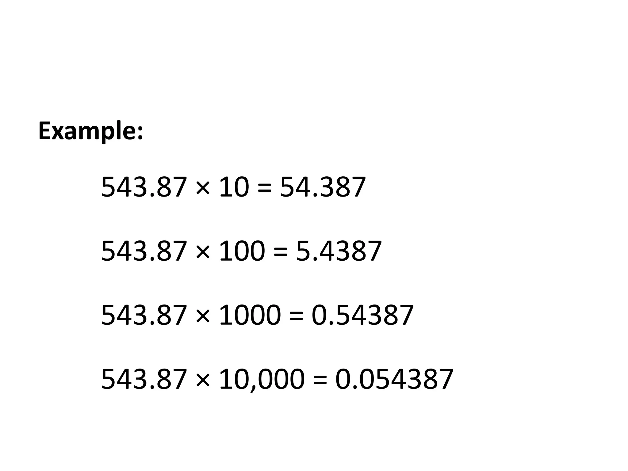 Multiplying and dividing decimals by 10, 100 | PPTX