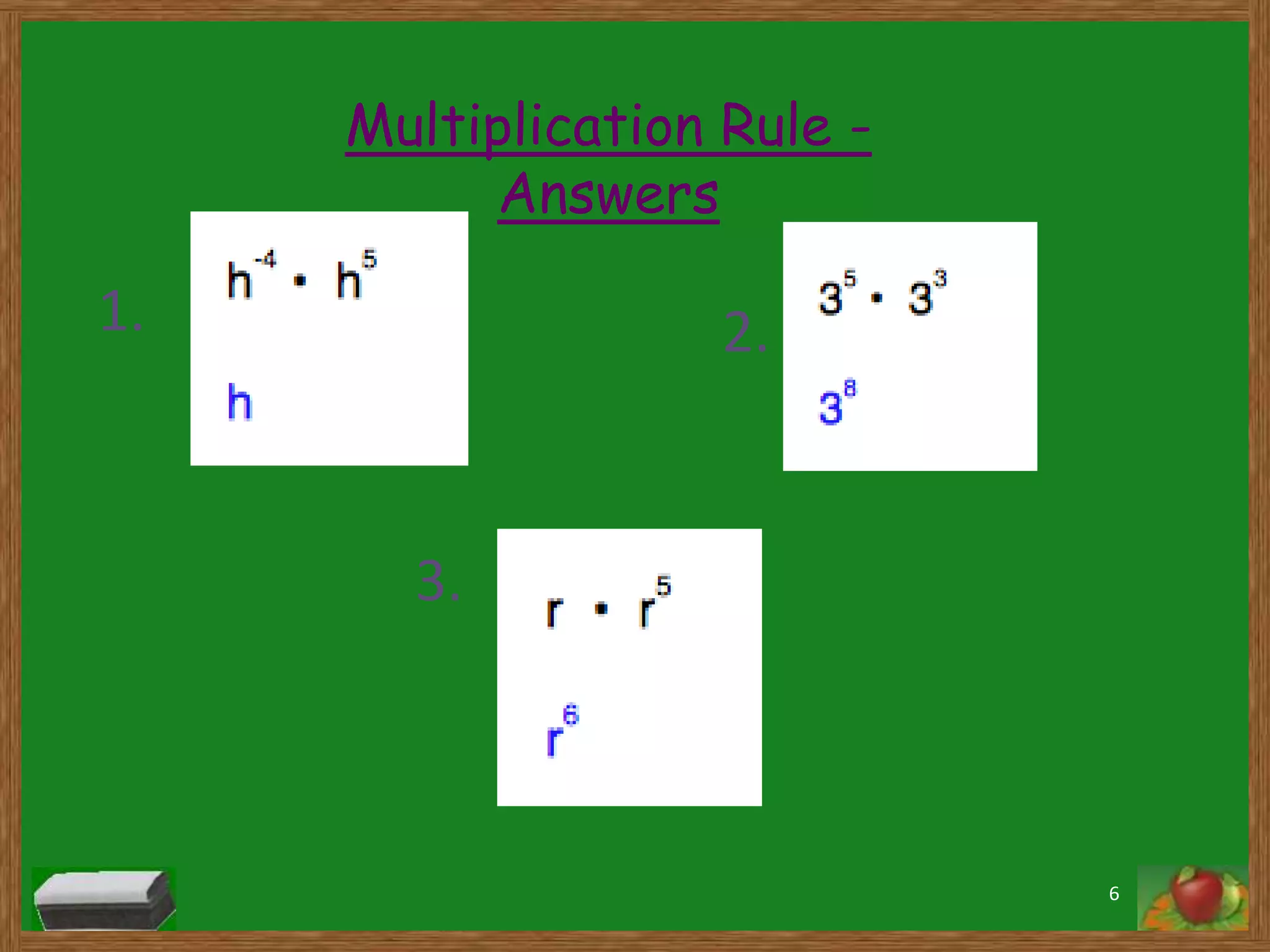 Multiplying and dividing exponents | PPT