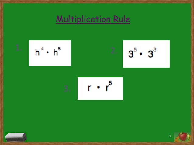 Multiplying and dividing exponents | PPT