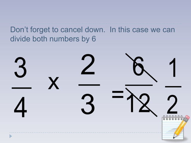 Multiplying and dividing fractions | PPSX