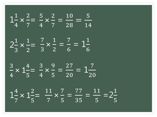 Multiplying and dividing fractions | PPTX