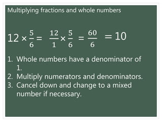 Multiplying and dividing fractions | PPTX
