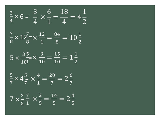 Multiplying and dividing fractions | PPTX