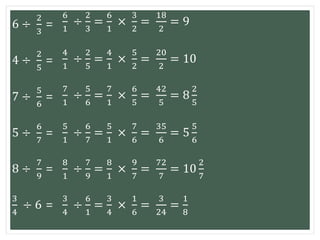 Multiplying and dividing fractions | PPTX