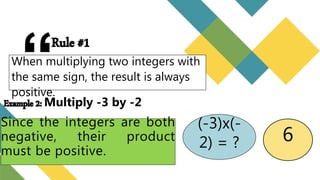 Multiplying and Dividing Integers | PPTX