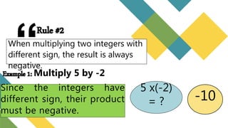 Multiplying and Dividing Integers | PPTX