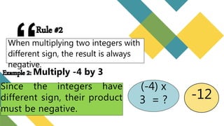 Multiplying and Dividing Integers | PPTX | Science