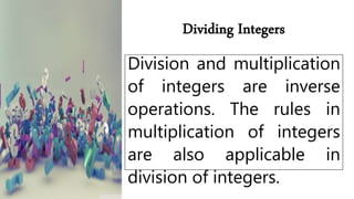 Multiplying and Dividing Integers | PPTX