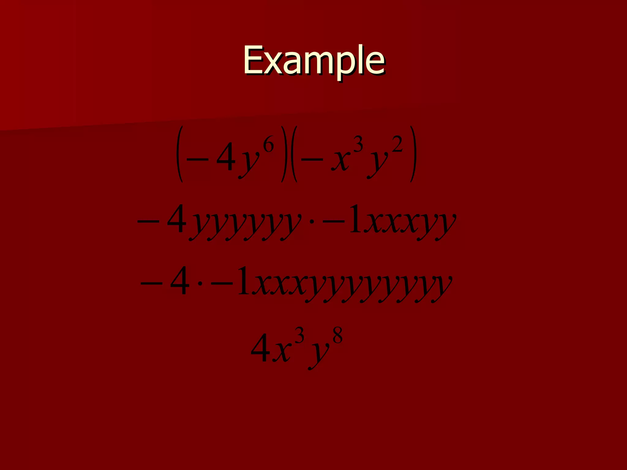 Multiplying And Dividing Monomials Module 2 | PPT