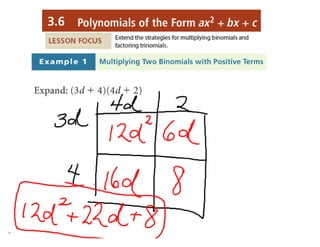 Multiplying binomials | PDF