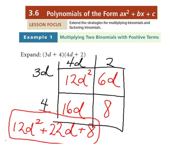 Multiplying binomials | PDF