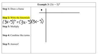Multiplying binomials examples | PPT