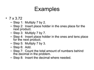 Multiplying Decimals | PPT