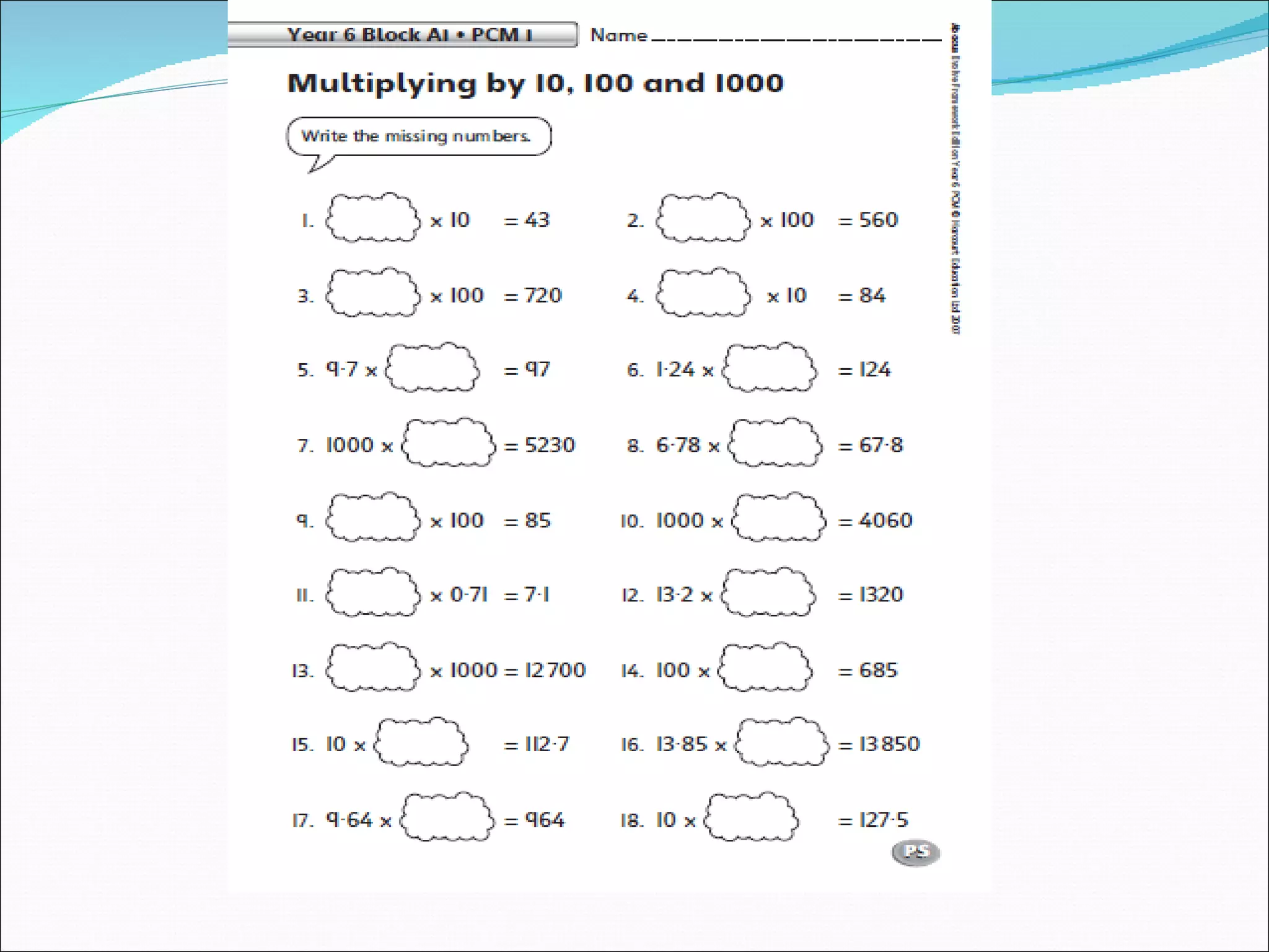 Multiplying & Dividing Decimals Set B | PPT