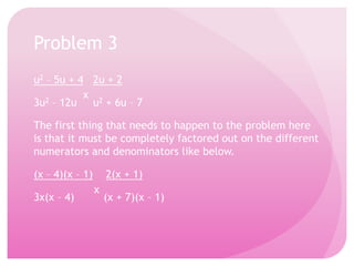 Multiplying & dividing rational expressions | PPTX