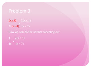 Multiplying & dividing rational expressions | PPTX