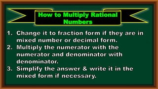 Multiplying & dividing rational numbers | PPTX